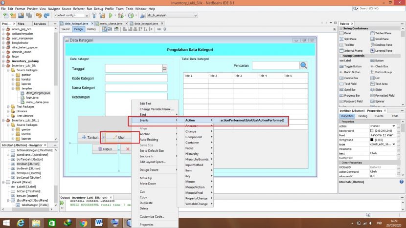 Membuat Form Master Data Kategori dengan Java Part 2 – Javatech Solution