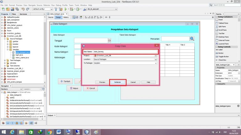 Membuat Form Master Data Barang Dengan Java – Javatech Solution